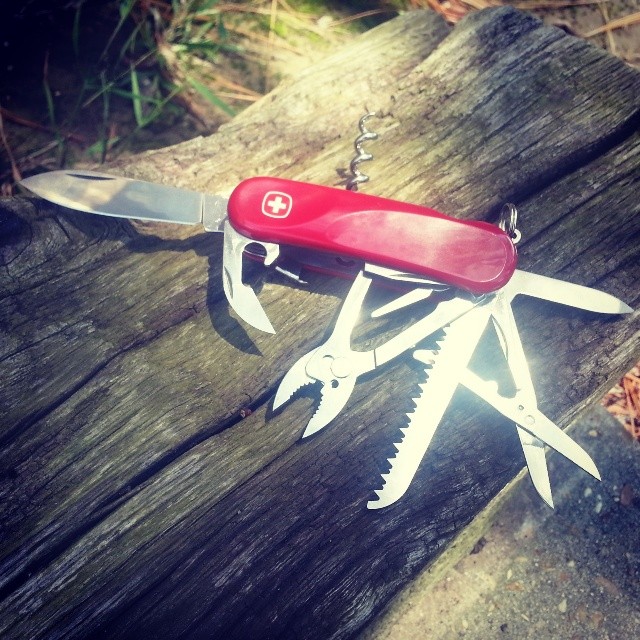 This little beauty is the Wenger Evolution S52 Red, model # WR16819. C