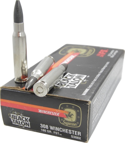 Black Talon 308 Winchester 180 Gr. FST Rifle Ammo S308X - 20 Rounds ...