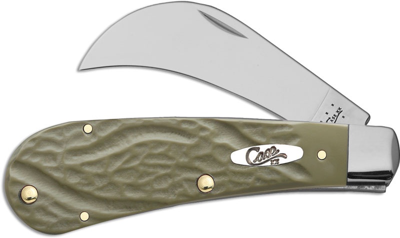 Case Ss Rough Olive Hawkbill Pruner Knives 63726
