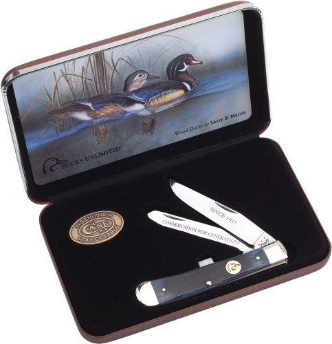 Case Du Gray Bone Trapper Gift Set Knives 7111