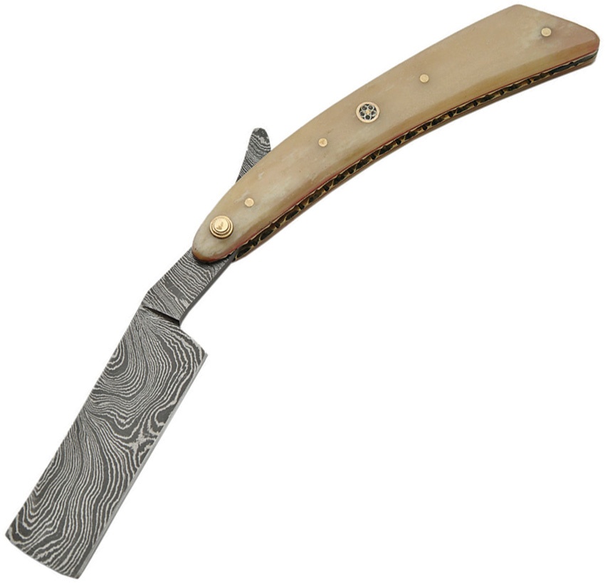 Damascus Folding Razor knives DM1116BB