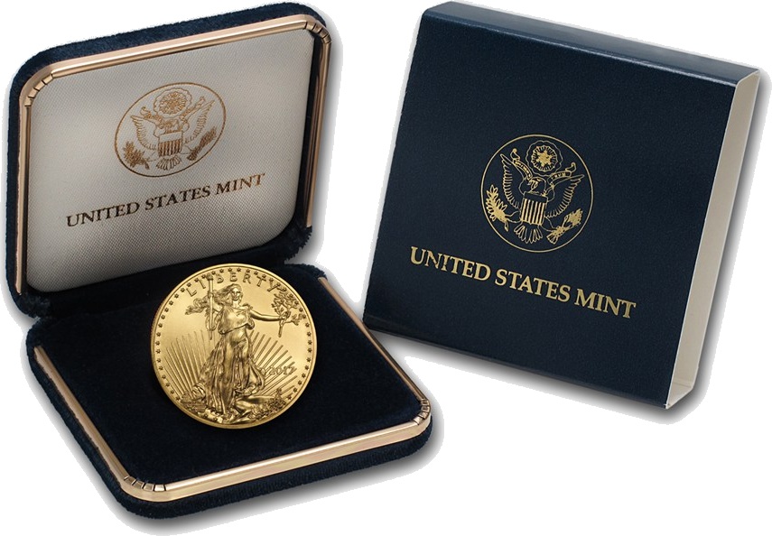 Official U.S. Mint Box for 1-10 oz Gold Eagle Coin US_MINT_BOX_FOR_0-1 ...