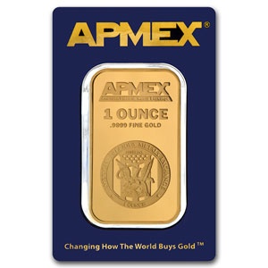 APMEX 1 Ounce Gold Bar .9999 Fine (In Assay) APMEX_1_OZ_GOLD
