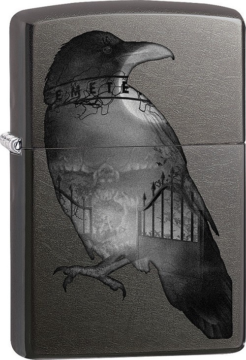 Zippo Double Exposed Raven lights ZO12286