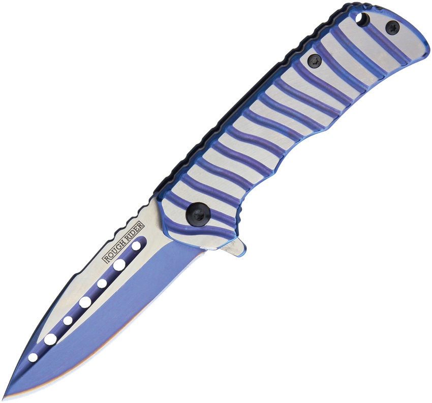 Rough Rider Framelock A-O Blue knives RR1818
