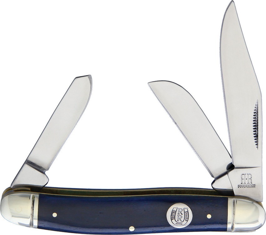 Rough Rider Stockman Blue Smooth Bone knives RR1954
