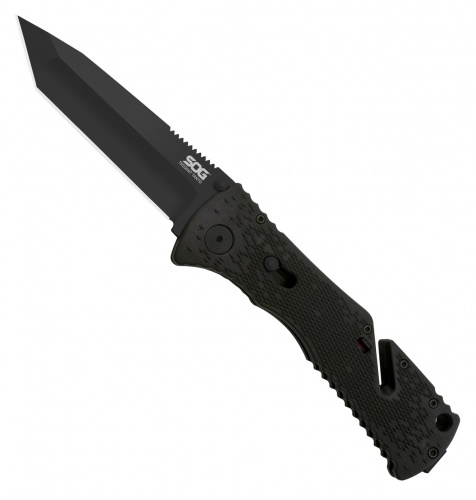 SOG Trident Straight Tant Blk Tini knives TF7-CP