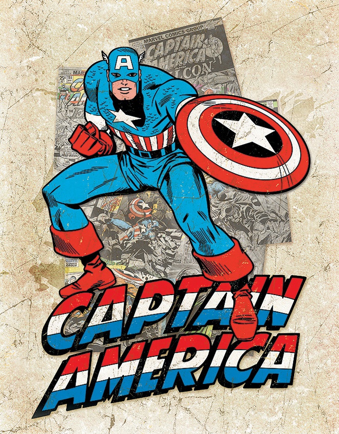 Tin Signs Captain America Cover Splash TSN2206