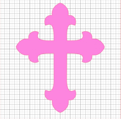 Cross Pink Vinyl Decal 10x10 vinyl_cross_decal_10_pink