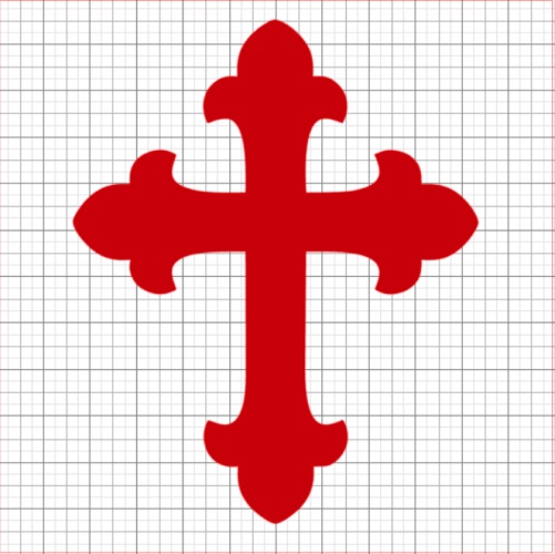 Cross Red Vinyl Decal 6x6 vinyl_cross_decal_6_red