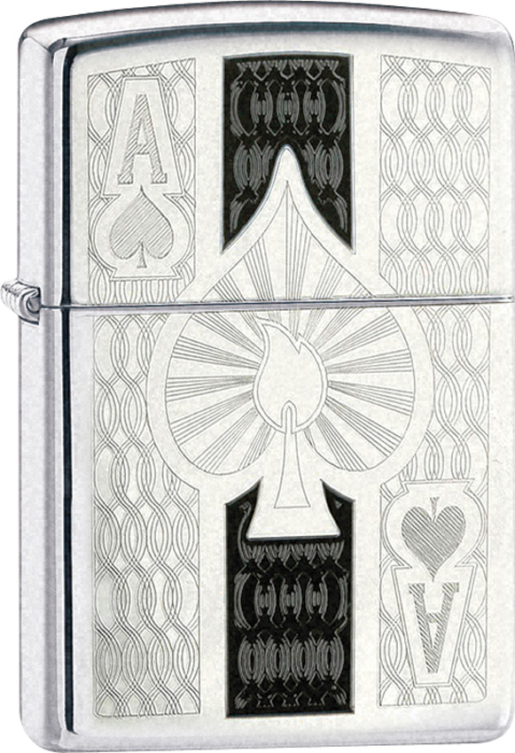 Zippo Ace 24196 Ace Of Spades High Polished Chrome